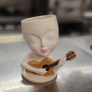 Accents | Polyresin Guitarist Planter Pots Decorative Flower Vase For ...